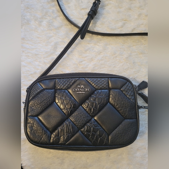 Bags | Coach Sadie Black Canyon Quilt Crossbody | Poshmark
